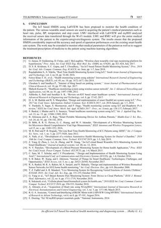 An efficient IoT based biomedical health monitoring and diagnosing system using myRIO | PDF