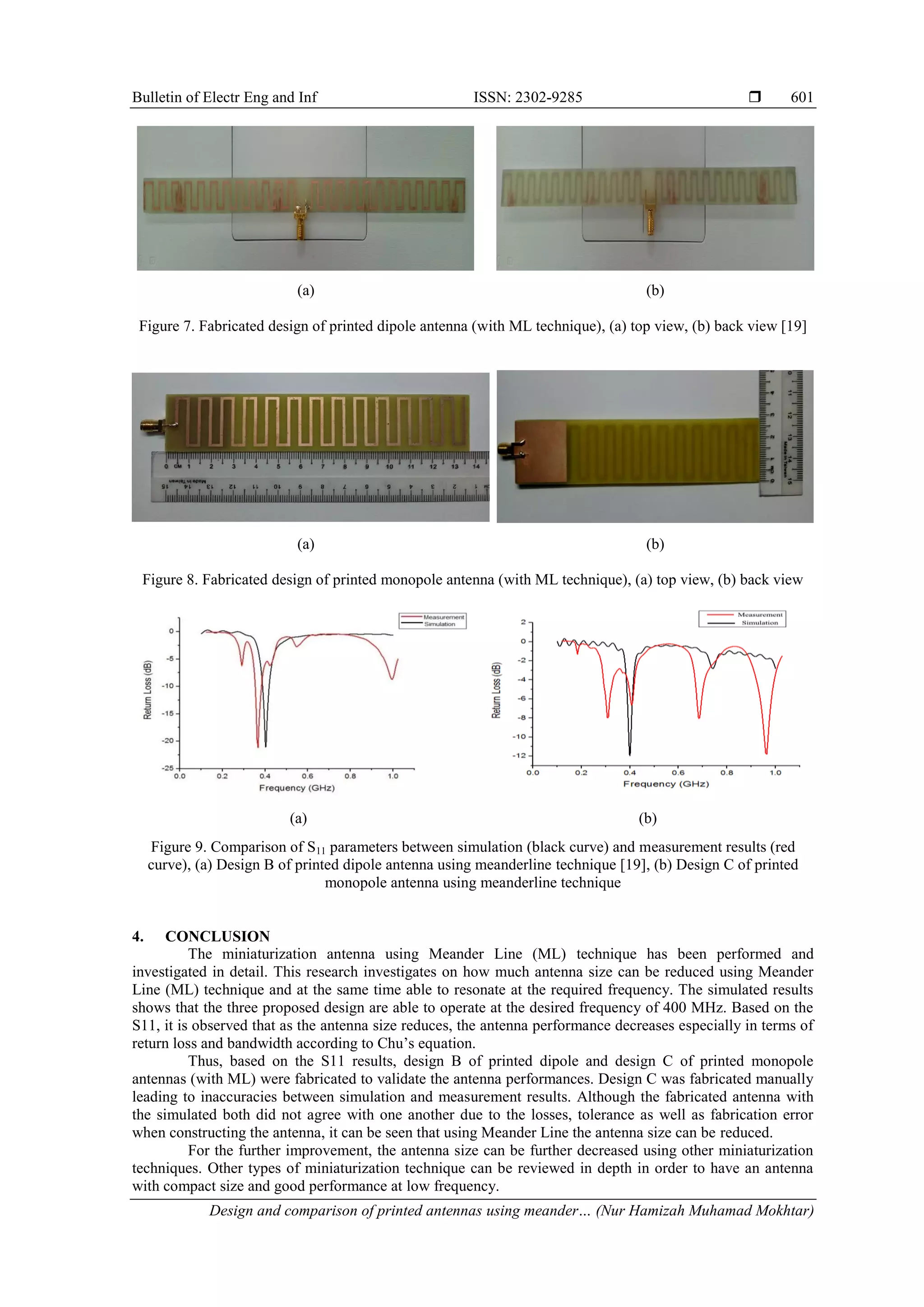 Design and comparison of printed antennas using meander line technique ...