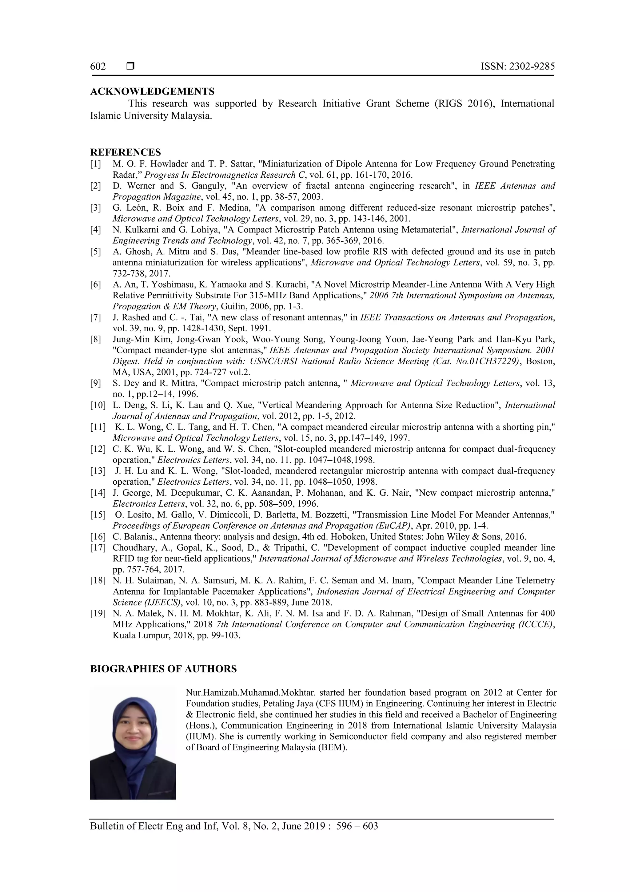 Design and comparison of printed antennas using meander line technique ...