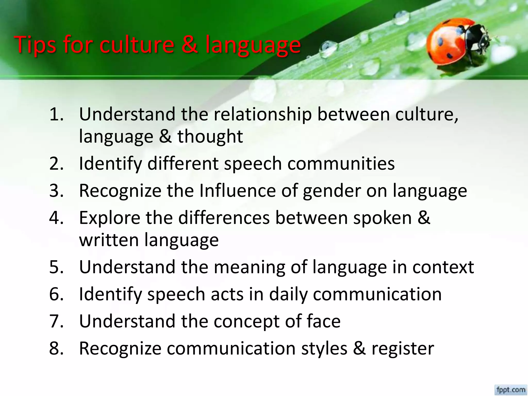 Language and Culture | PPTX