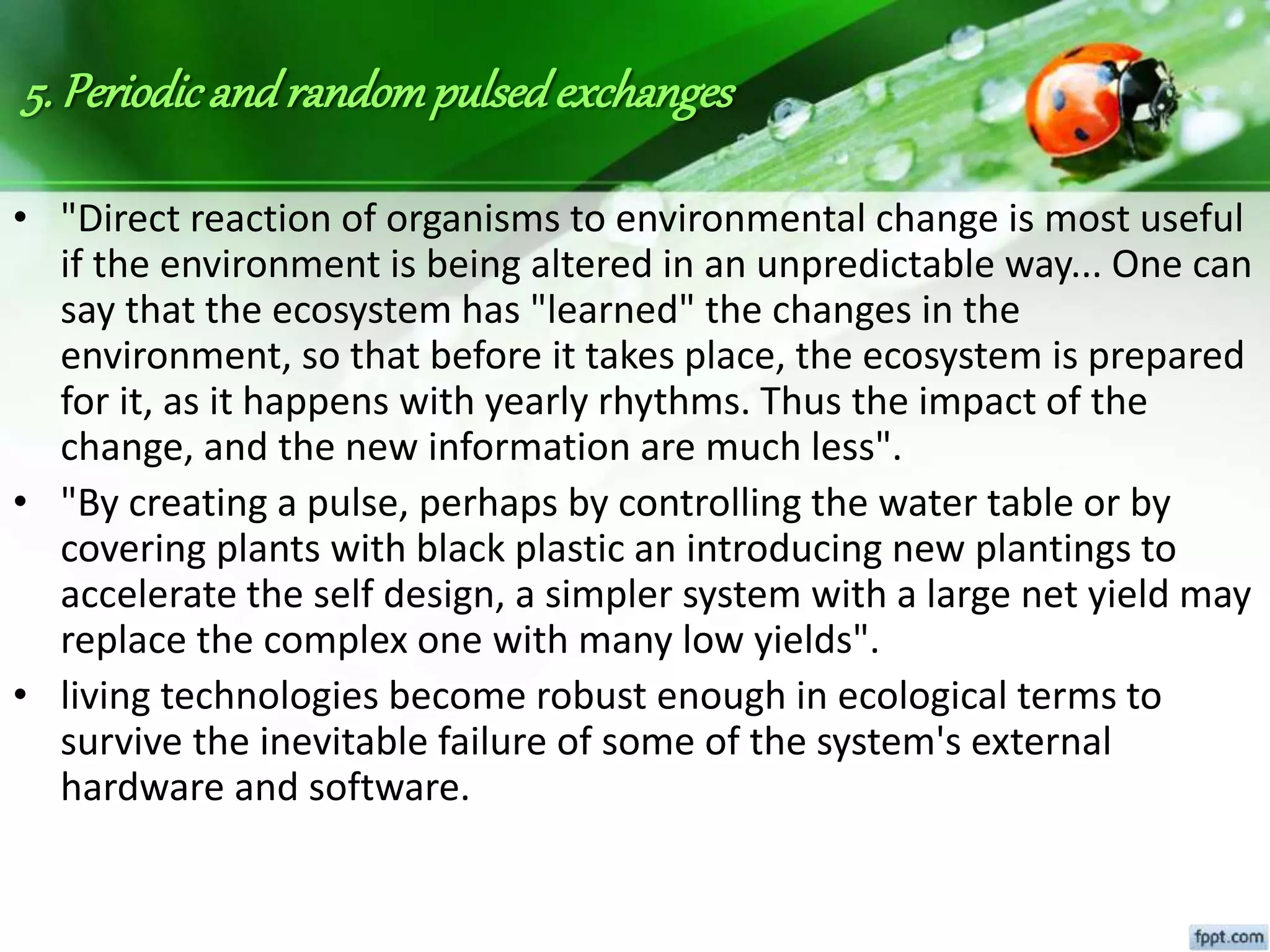 Living machine: The Ecological Wastewater Treatment | PPTX