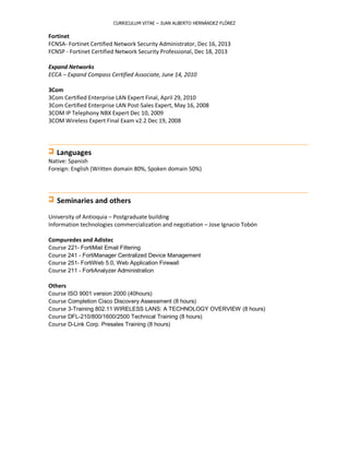CV-Juan Alberto Hernandez | PDF