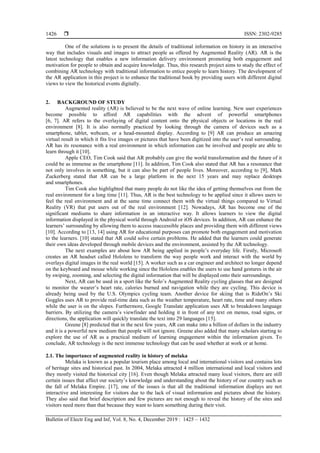 Development of augmented reality to learn history | PDF