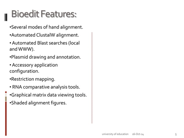 BioEdit | PPTX | Computing | Technology & Computing