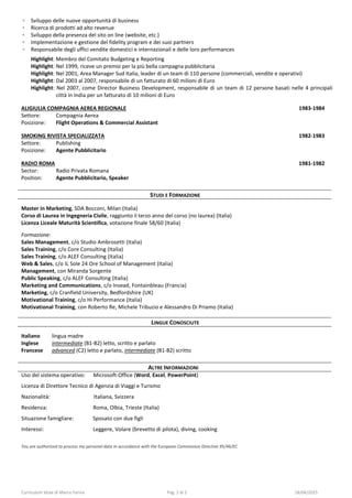 Pietrobelli Andrea_CurriculumVitae2015_Ita | PDF | Business Administration | Business