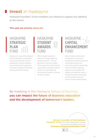 2015 Haskayne Founders' Circle Annual Report | PDF | Non-Profit ...