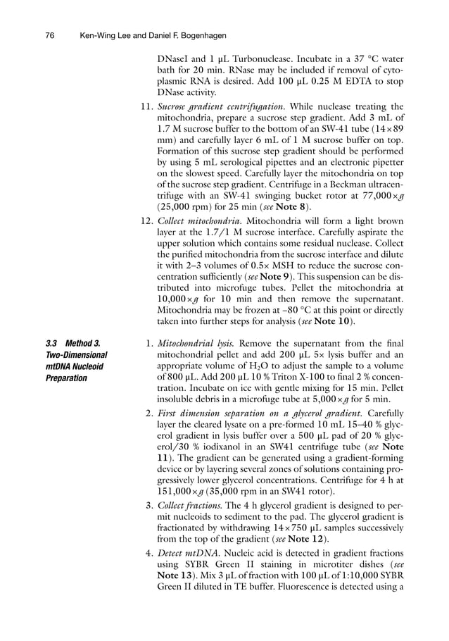 Ken-Wing Lee, Dan Bogenhagen - Scalable isolation of mammalian mito ...