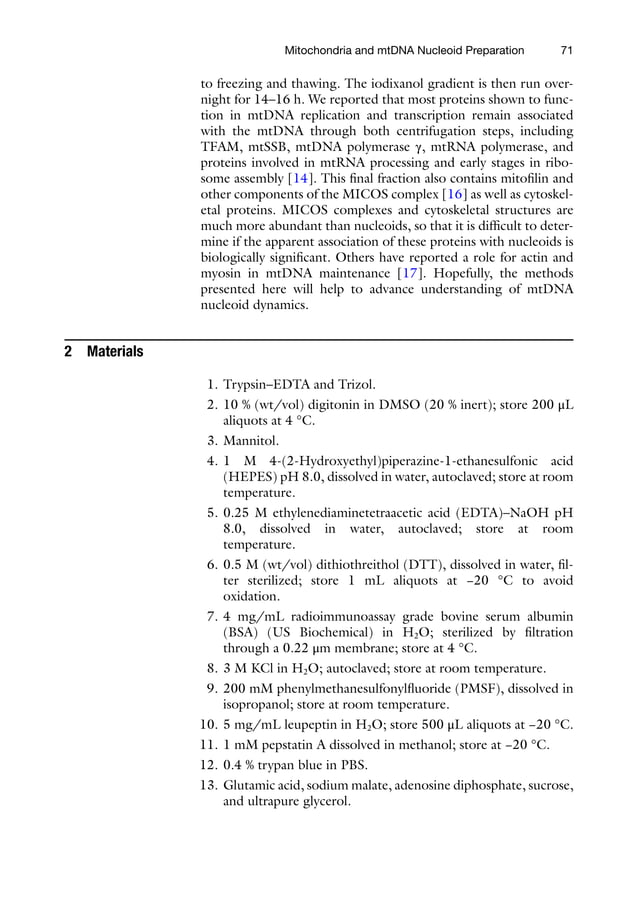 Ken-Wing Lee, Dan Bogenhagen - Scalable isolation of mammalian mito ...