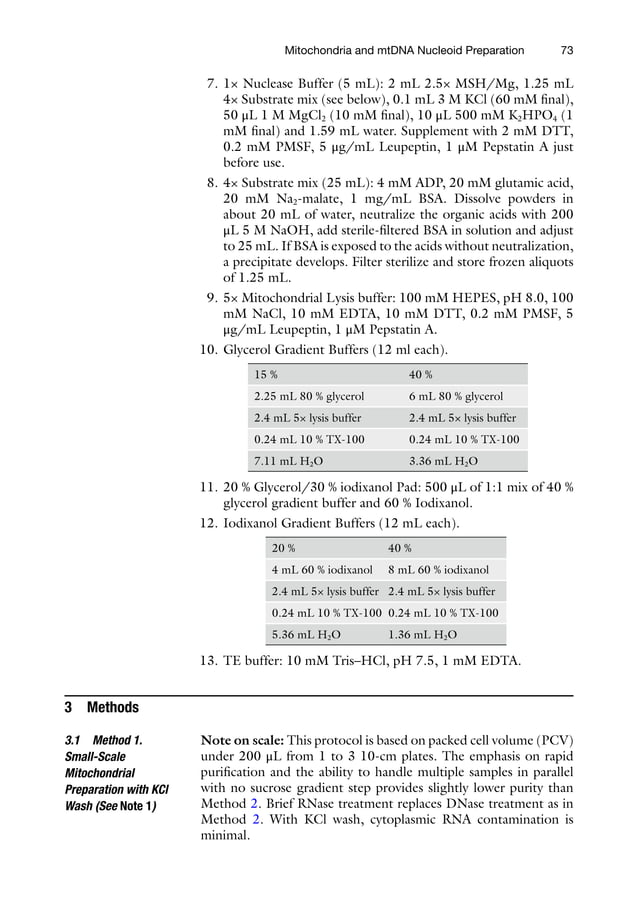 Ken-Wing Lee, Dan Bogenhagen - Scalable isolation of mammalian mito Methods | PDF