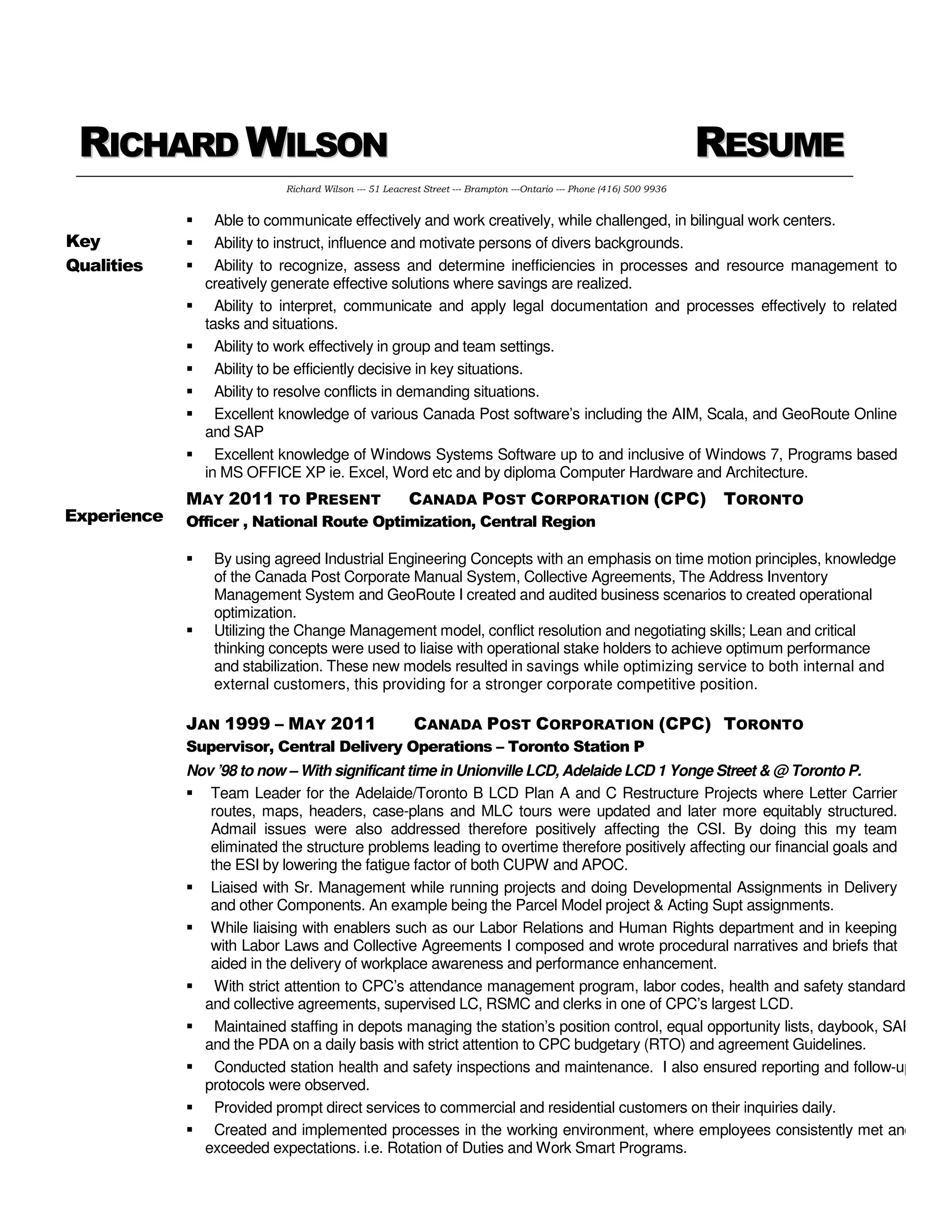 Richard WIlson CPC Resume | PDF | Human Resources | Business