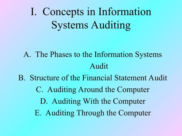 Chapter 13 Auditing Information Technology | PPT
