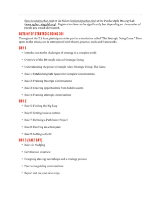 Background on Strategic Doing Practitioner Training | PDF