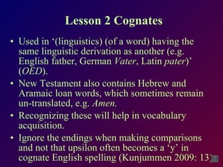 NT Greek Writing System Lec 2 | PPT