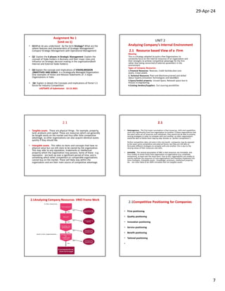 MBA Strategic Management PPT Definition and Importance of Strategic ...