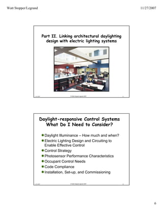 Lighting Control Solutions for Daylit Spaces | PDF