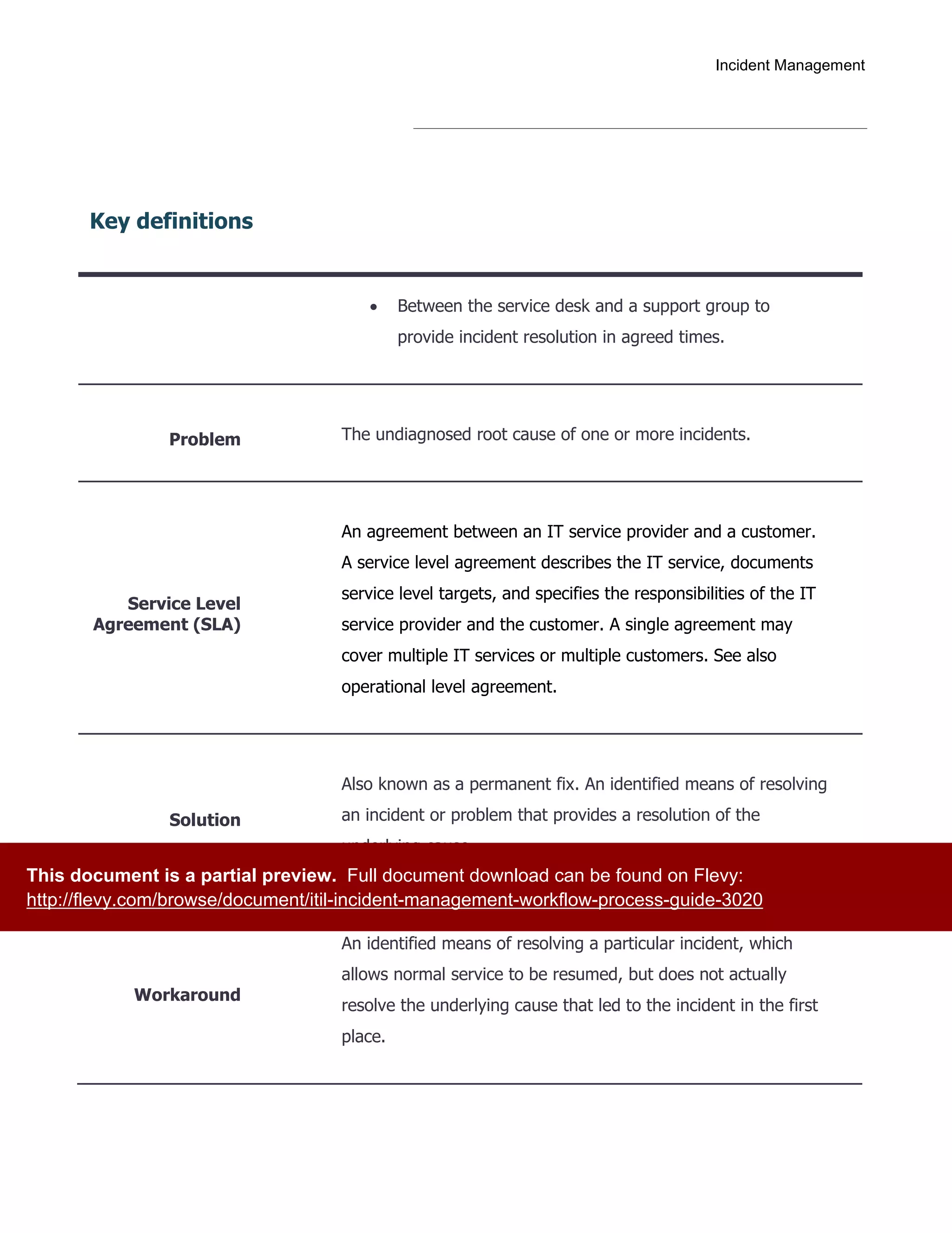 ITIL Incident Management Workflow - Process Guide | PDF