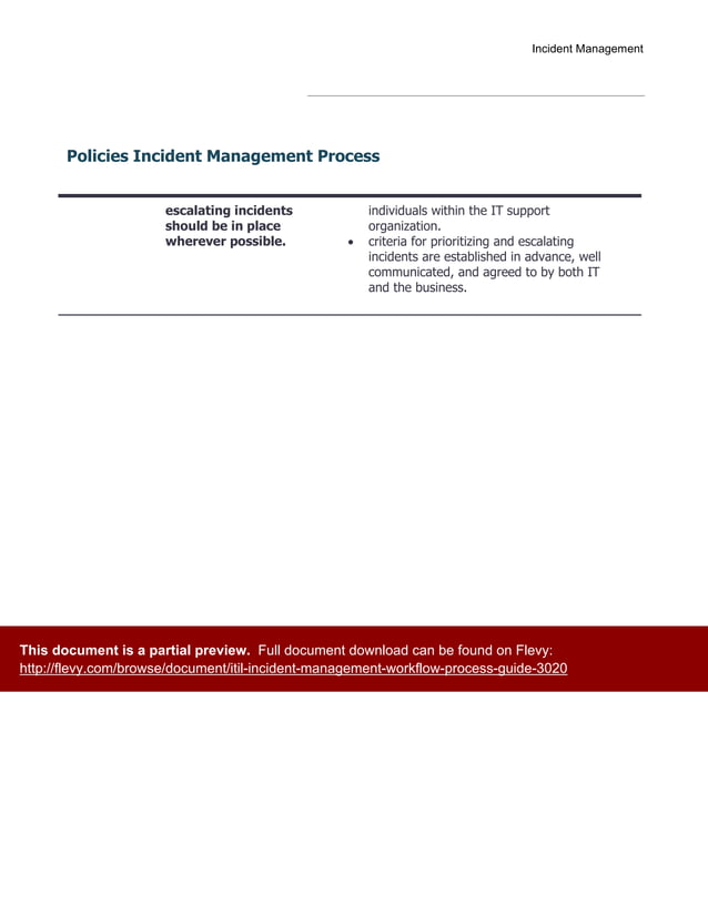 ITIL Incident Management Workflow - Process Guide | PDF