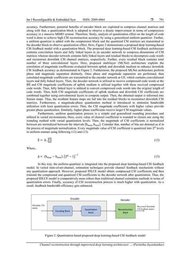 Channel reconstruction through improvised deep learning architecture ...