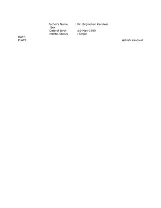 Resume Ashish new | DOC | Operating Systems | Computer Software and Applications