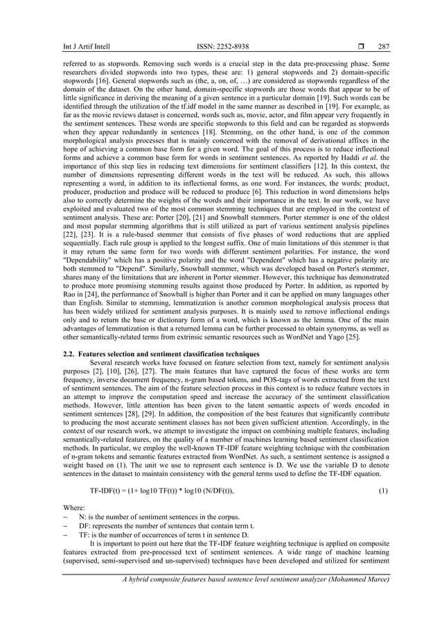 A hybrid composite features based sentence level sentiment analyzer | PDF A hybrid composite features based sentence level sentiment analyzer | PDF