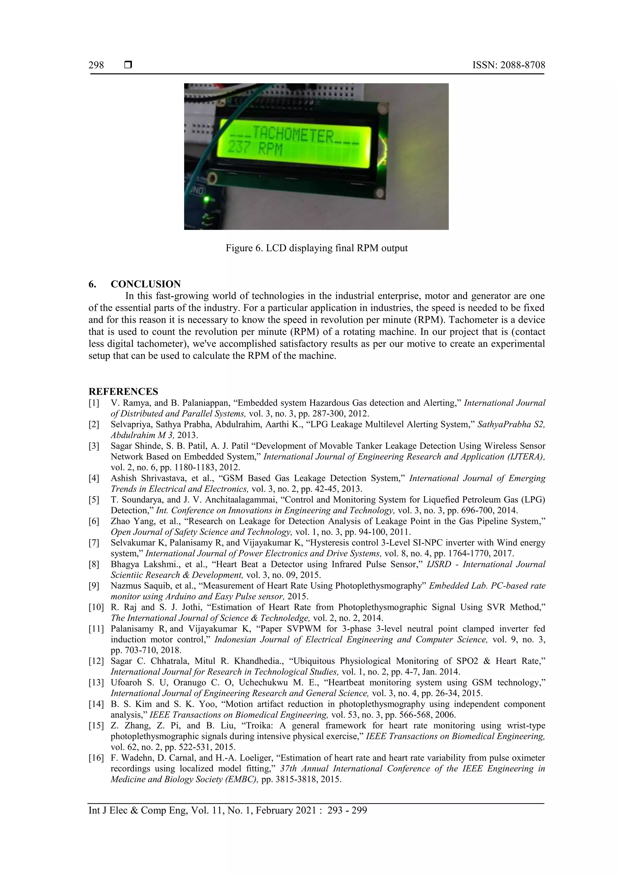 Contactless digital tachometer using microcontroller | PDF