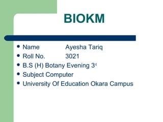 BIOKM | PPT