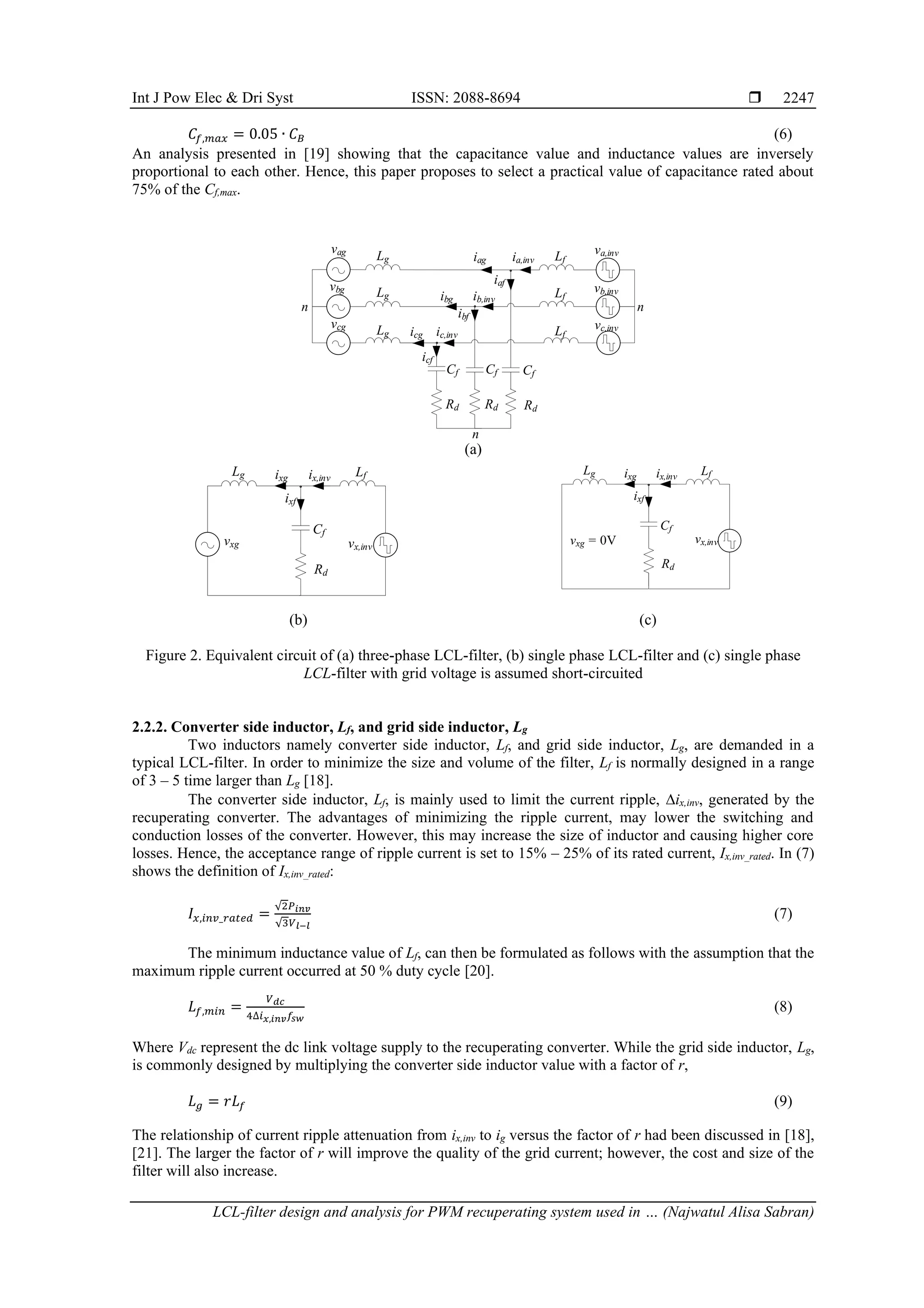 LCL-filter design and analysis for PWM recuperating system used in DC ...