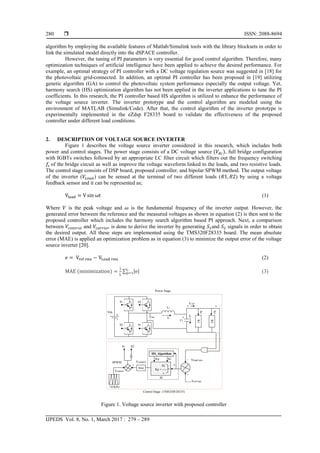 An Efficient Control Implementation for Inverter Based Harmony Search Algorithm | PDF