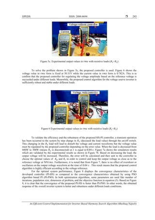 An Efficient Control Implementation for Inverter Based Harmony Search Algorithm | PDF