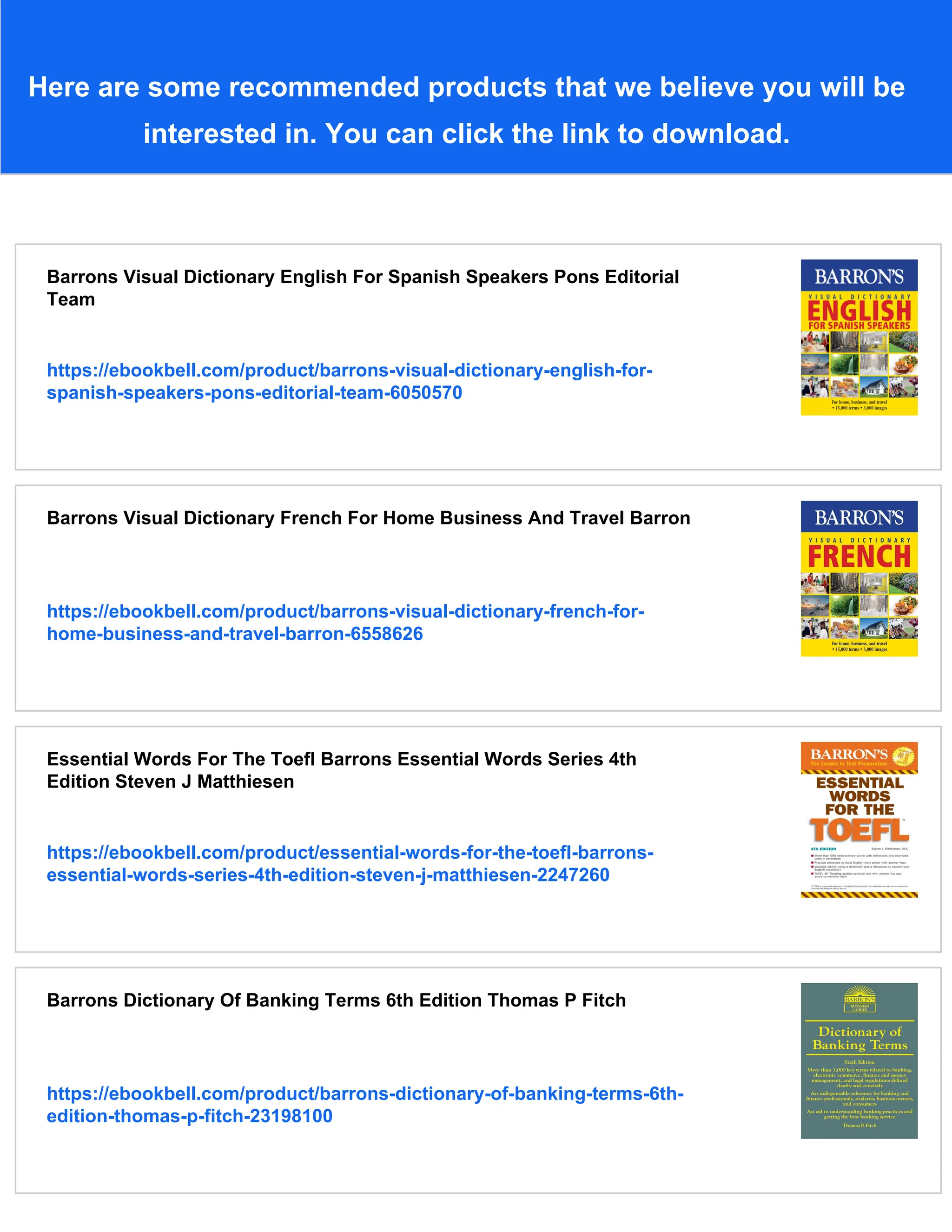 Barrons Visual Dictionary Italian Pons Editorial Team | PDF