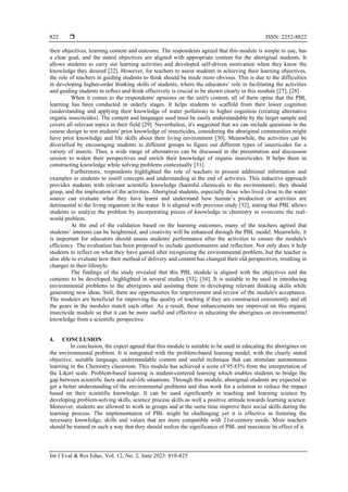 Problem-based learning module of organic insecticide for the aborigine ...