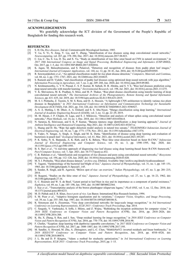A Classification Model Based On Depthwise Separable Convolutional
