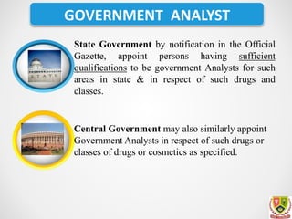 Goverment analyst and Drug inspector | PPTX