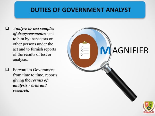 Goverment analyst and Drug inspector | PPTX | Pharmaceutical Industry ...