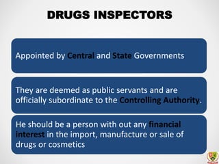 Goverment analyst and Drug inspector | PPTX