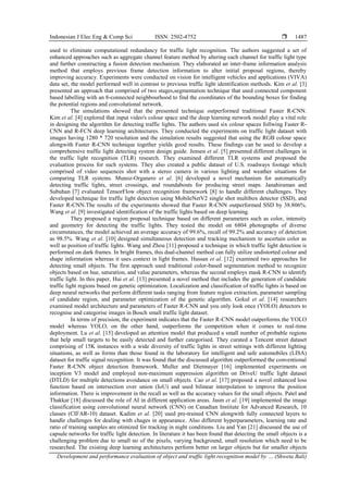 Development and performance evaluation of object and traffic light ...