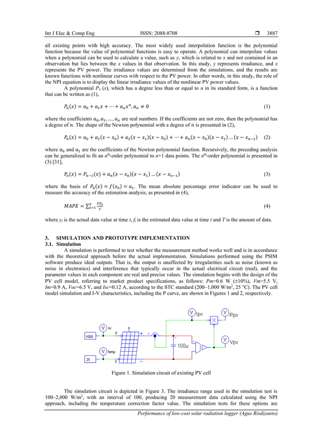 Performance of low-cost solar radiation logger | PDF | Physics | Science