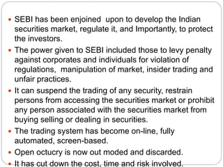 Role of sebi in new issue matket and its functions | PPT