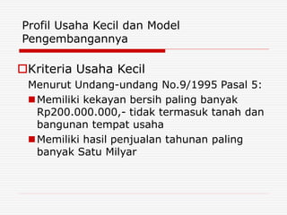 Merintis usaha baru dan model pengembangannya | PPT