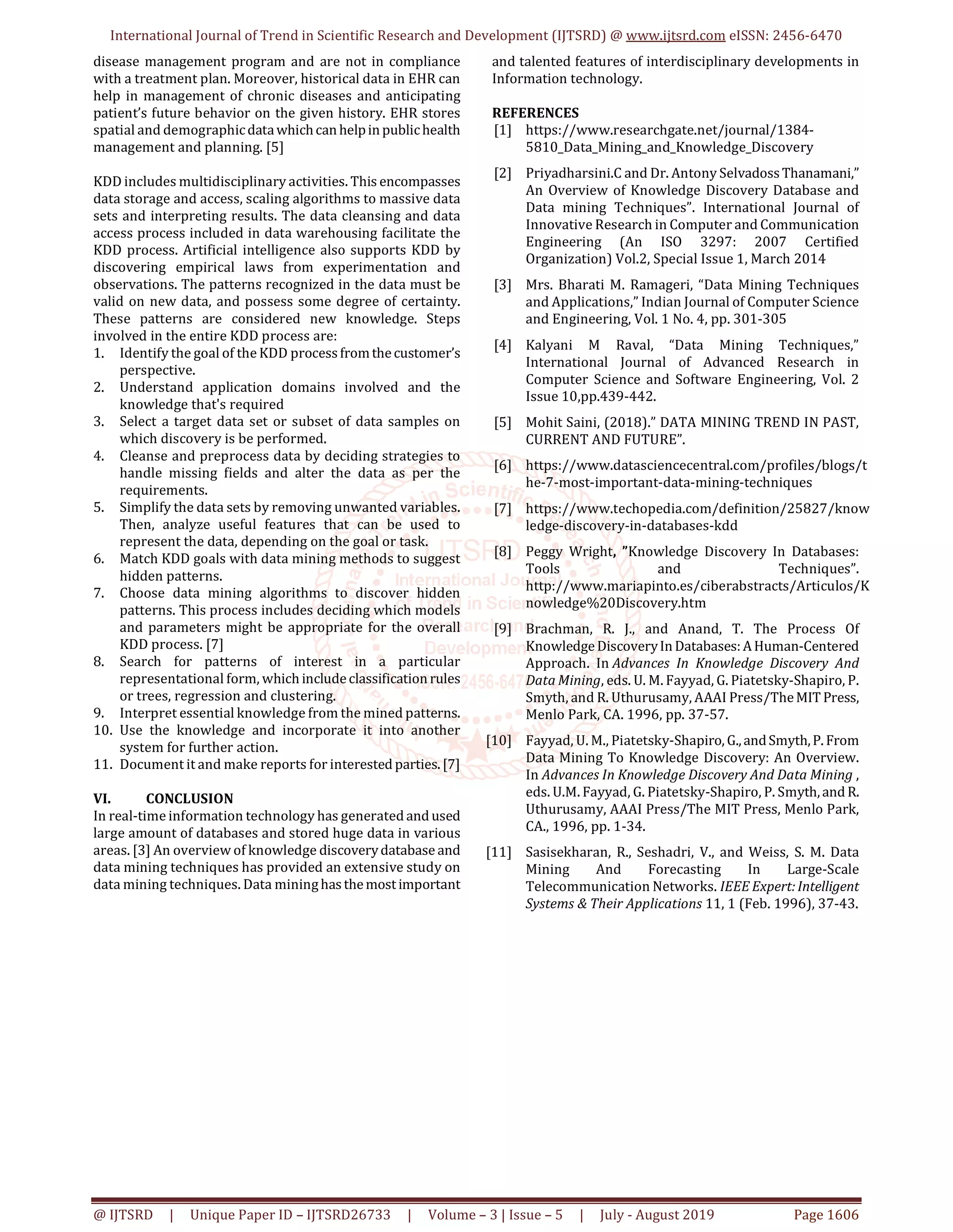 Applications, Techniques and Trends of Data Mining and Knowledge Discovery Database | PDF