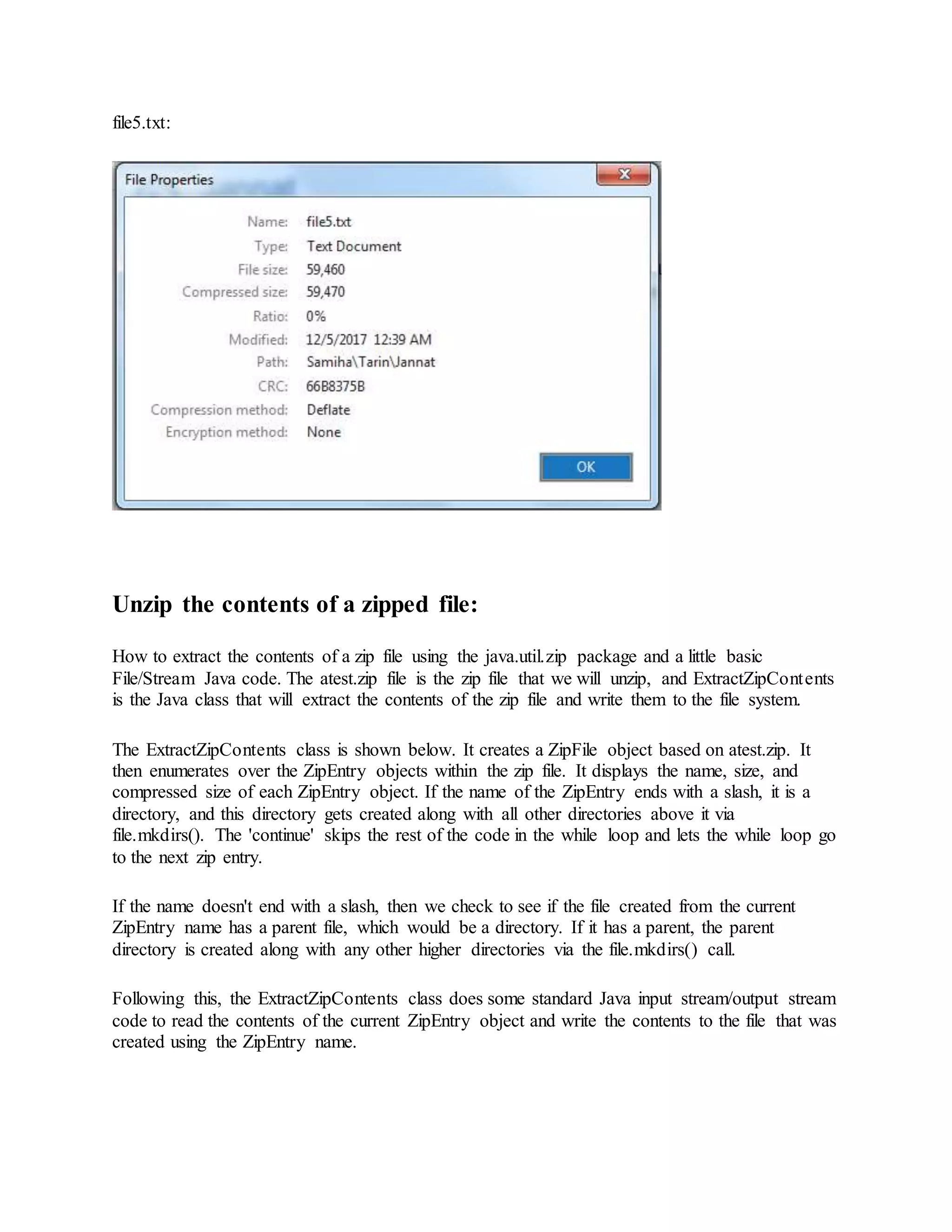 file compression/zip file.report | PDF