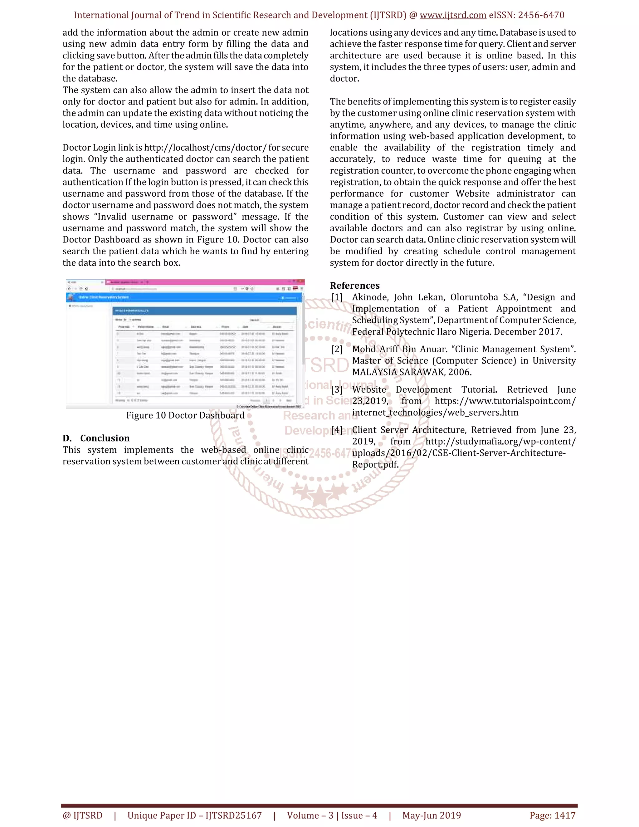 Clinic Reservation System | PDF