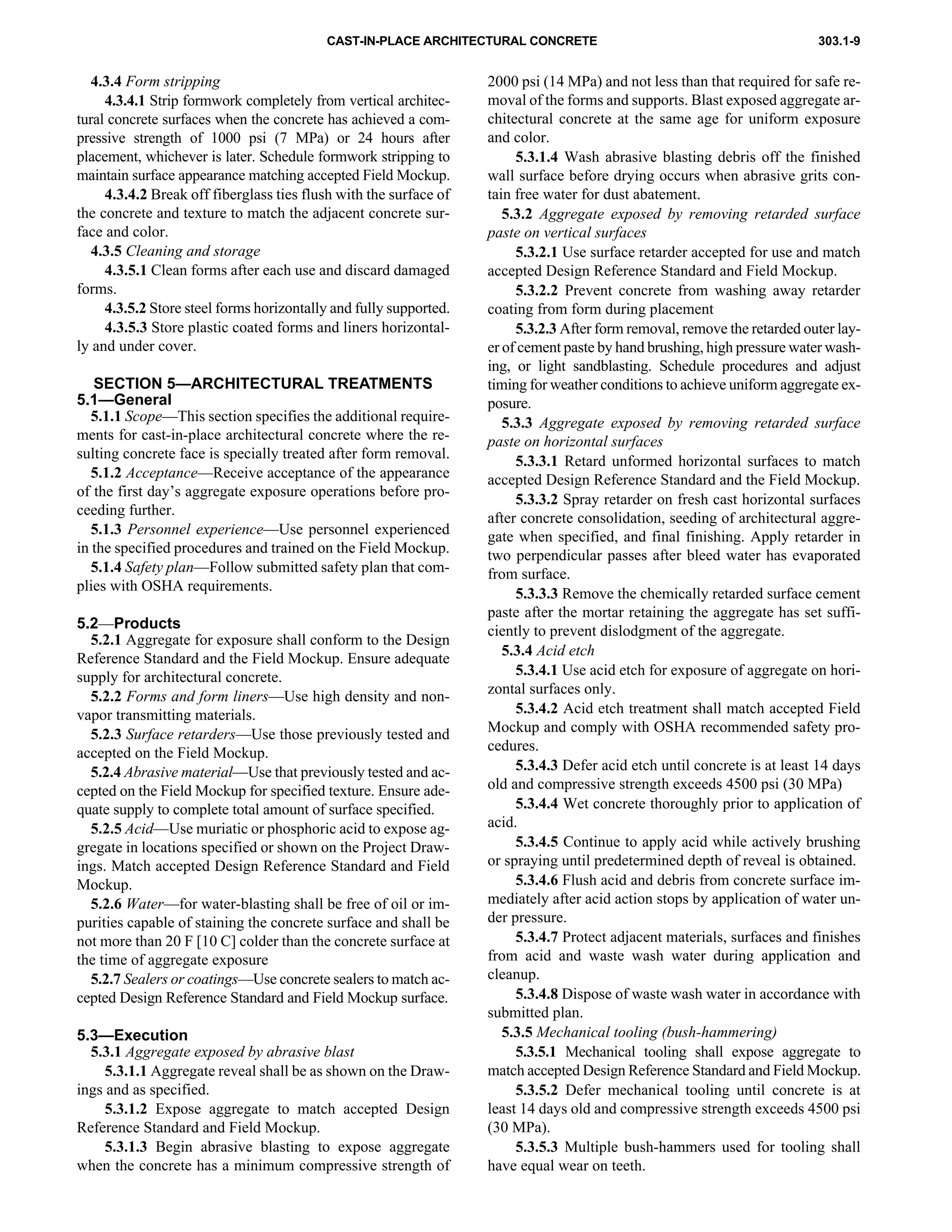 303.1 97 standard specification for-cast-in-place architec | PDF