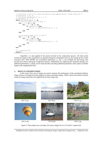 Modified iterative method with red-black ordering for image composition using poisson equation | PDF