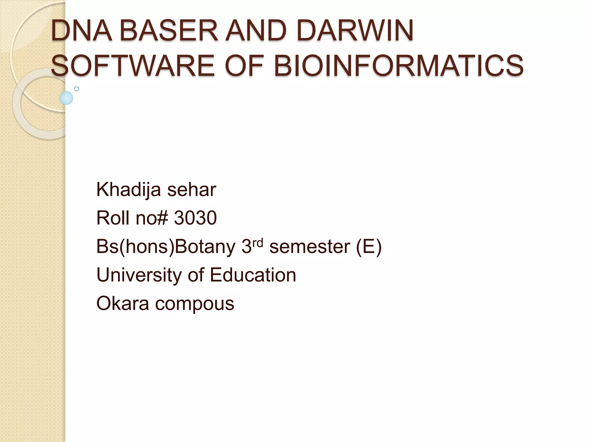 DNA Baser and Darwin | PPTX