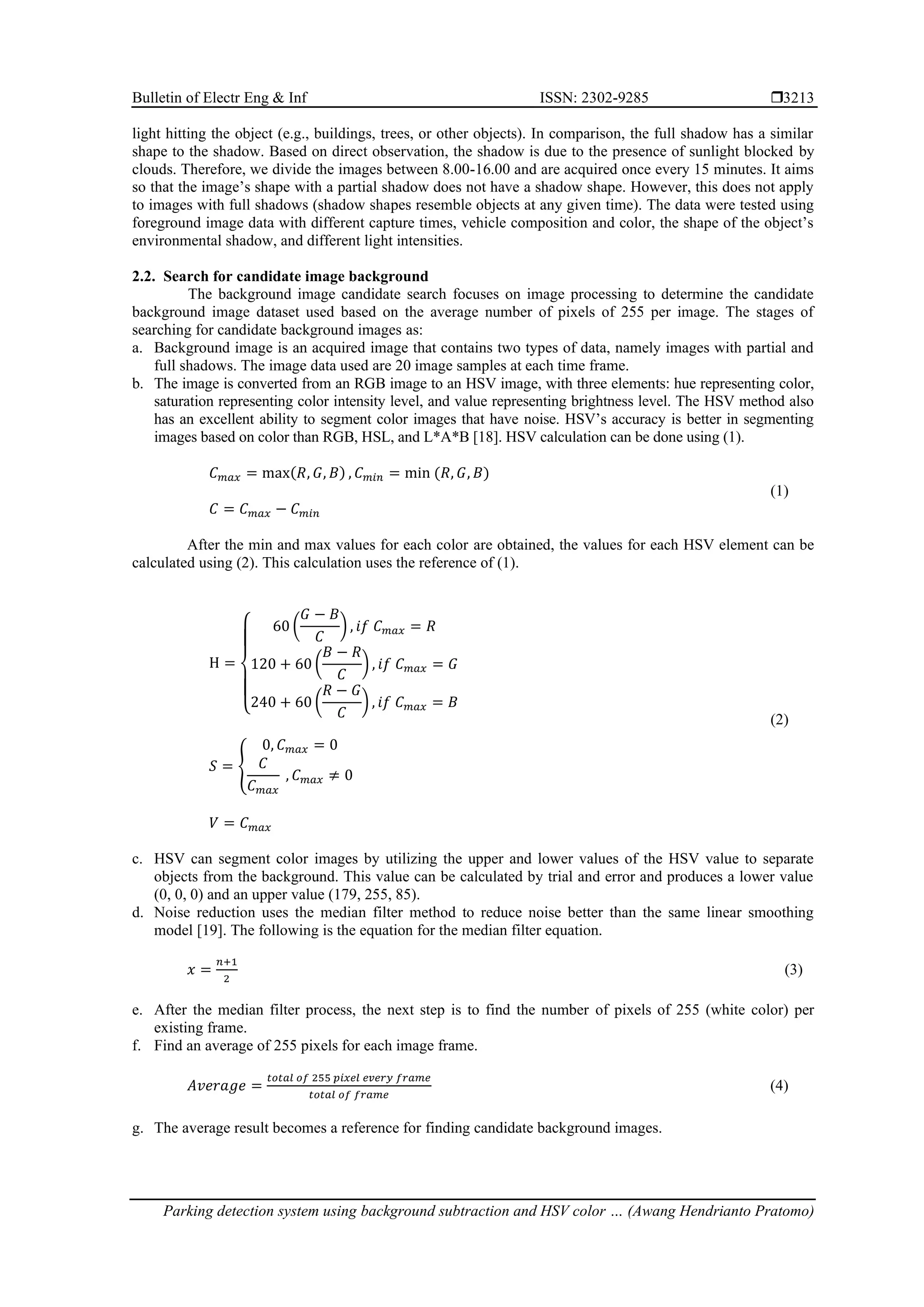 Parking Detection System Using Background Subtraction And Hsv Color Segmentation Pdf Cameras