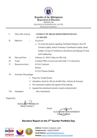 Activity Completion Report-Portfolio-Day-2024-2025 | DOCX