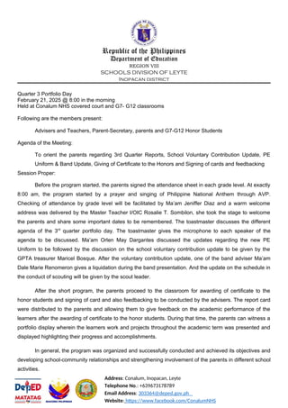 Activity Completion Report-Portfolio-Day-2024-2025 | DOCX