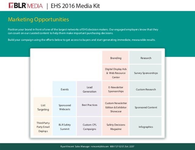 2016 Media Kit for BLR's Environmental, Health & Safety
