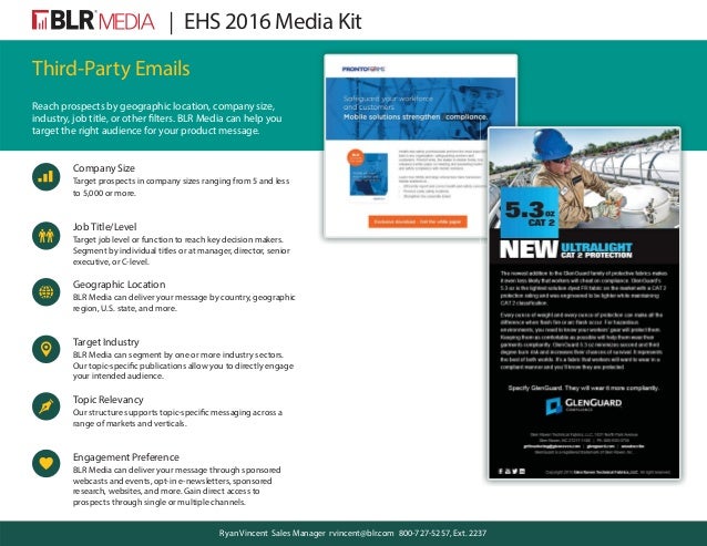 2016 Media Kit for BLR's Environmental, Health & Safety